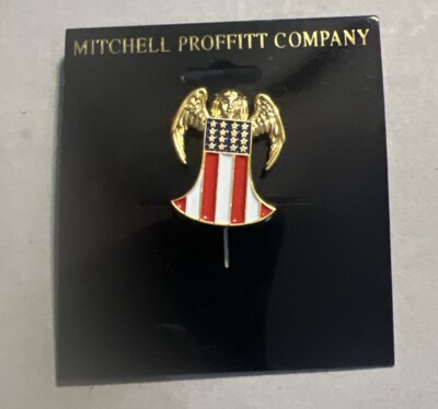 Vintage Mitchell Proffitt Company Pin Angel American Flag Design | eBay