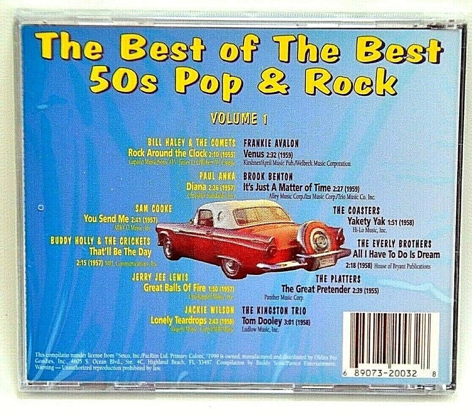 The Best of the Best 50's POP & ROCK CD Volume 1 NEW Sealed ...