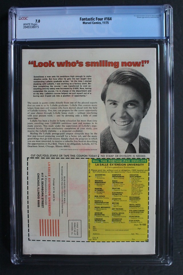 FANTASTIC FOUR #164 1st FRANKIE RAYE & CRUSADER Uranian Blue Marvel ...