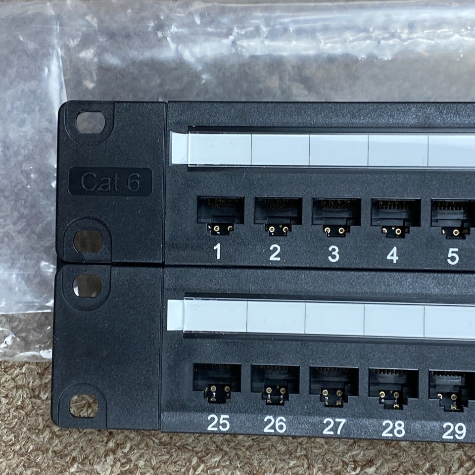 Tripp Lite 48-Port Cat6 Patch Panel 110 Punch Down RJ45 2U Rack Mount ...