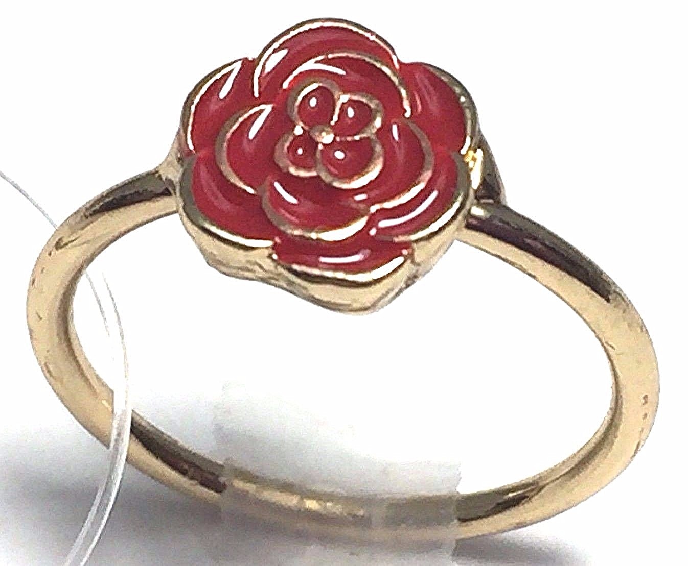 Fashion Costume Jewelry Mid Rings Knuckle Rings Size 4 Gold Metal Red ...