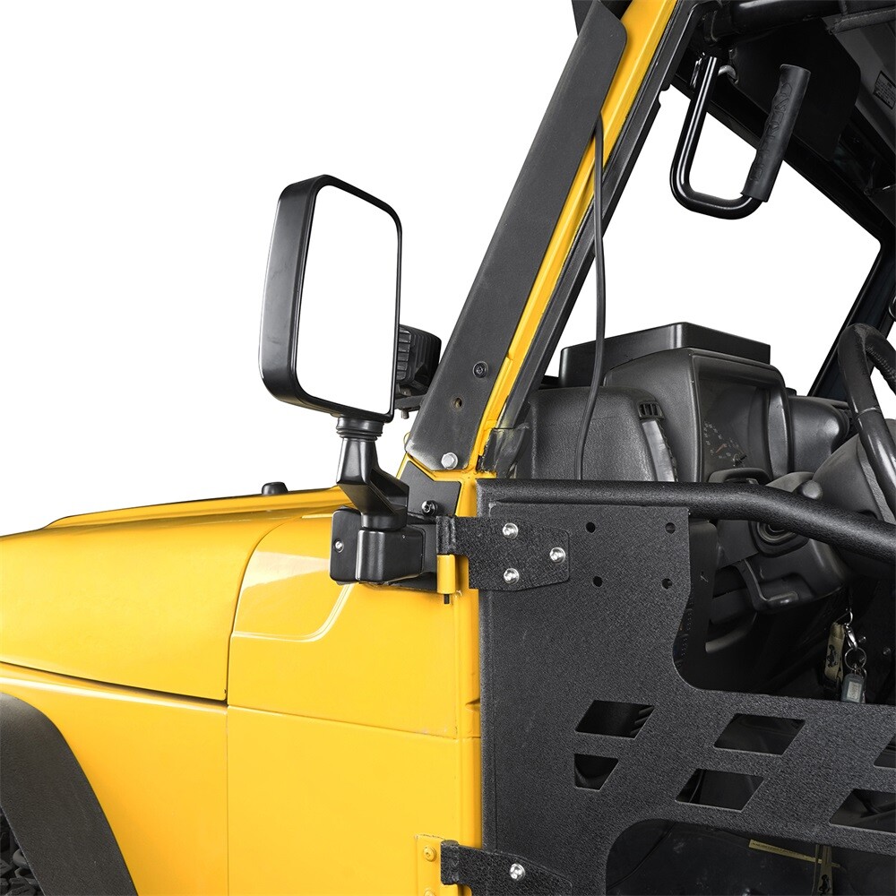 For Jeep Wrangler TJ 1997-2006 Matte Black Side View Mirror Mounting ...