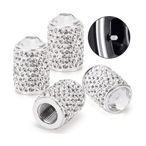Bling Tire Valve Caps, 4 Pack Handmade Crystal Rhinestone Tire Caps ...