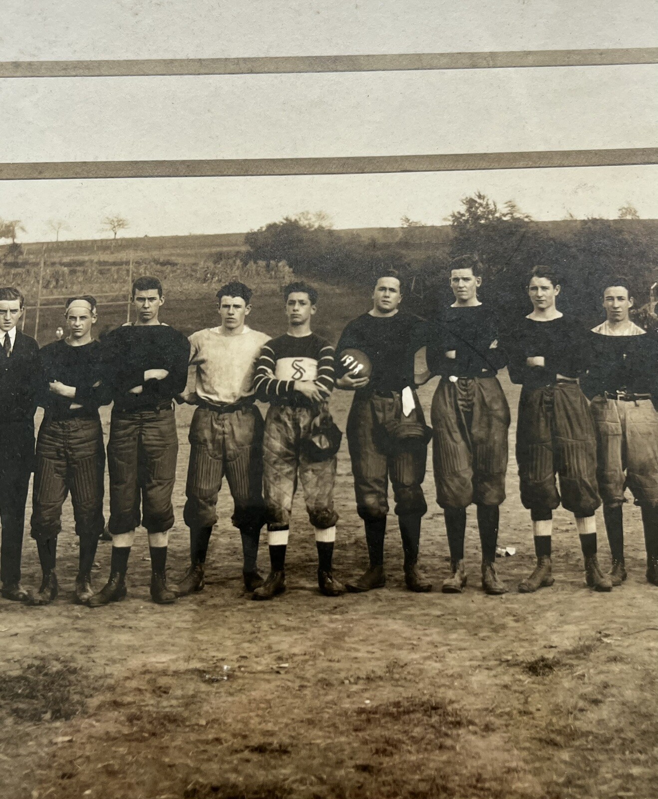 Antique Football Team Photo Picture 1918 Middletown Connecticut CT | eBay