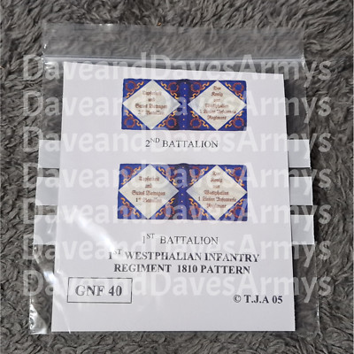 28mm Napoleonic - German 1st Westphalian Infantry Regiment 1810 Flags ...