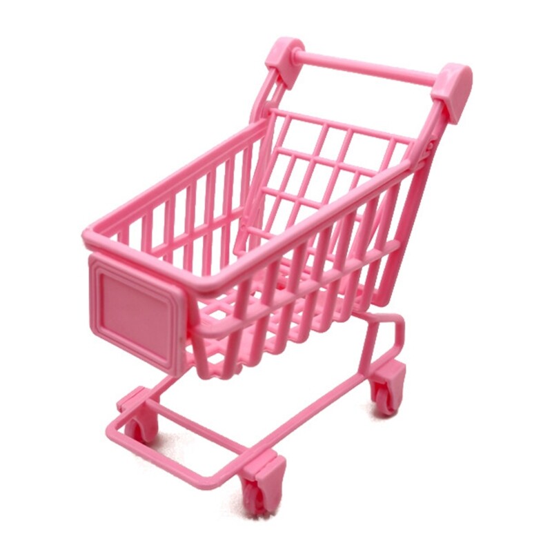 5in Baking Decoration Miniature Shopping Trolley Cake Toppers Dollhouse ...