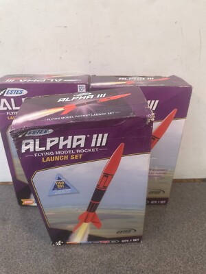 Estes 1427 Alpha III Model Rocket Launch Set E2X Model Rocket Kit ...
