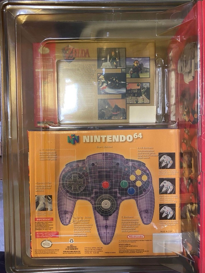Sealed Nintendo 64 in Original Blister Pack With Atomic Purple & Zelda ...