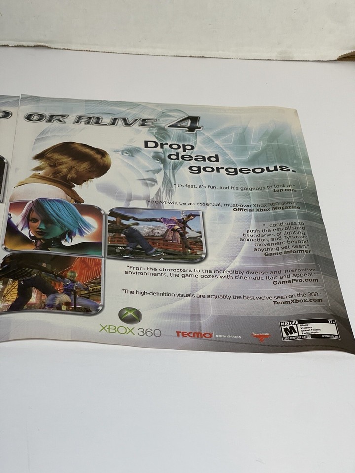 Dead or Alive 4 Xbox 360 2005 Print Ad/Poster Official Fighting DOA4 ...