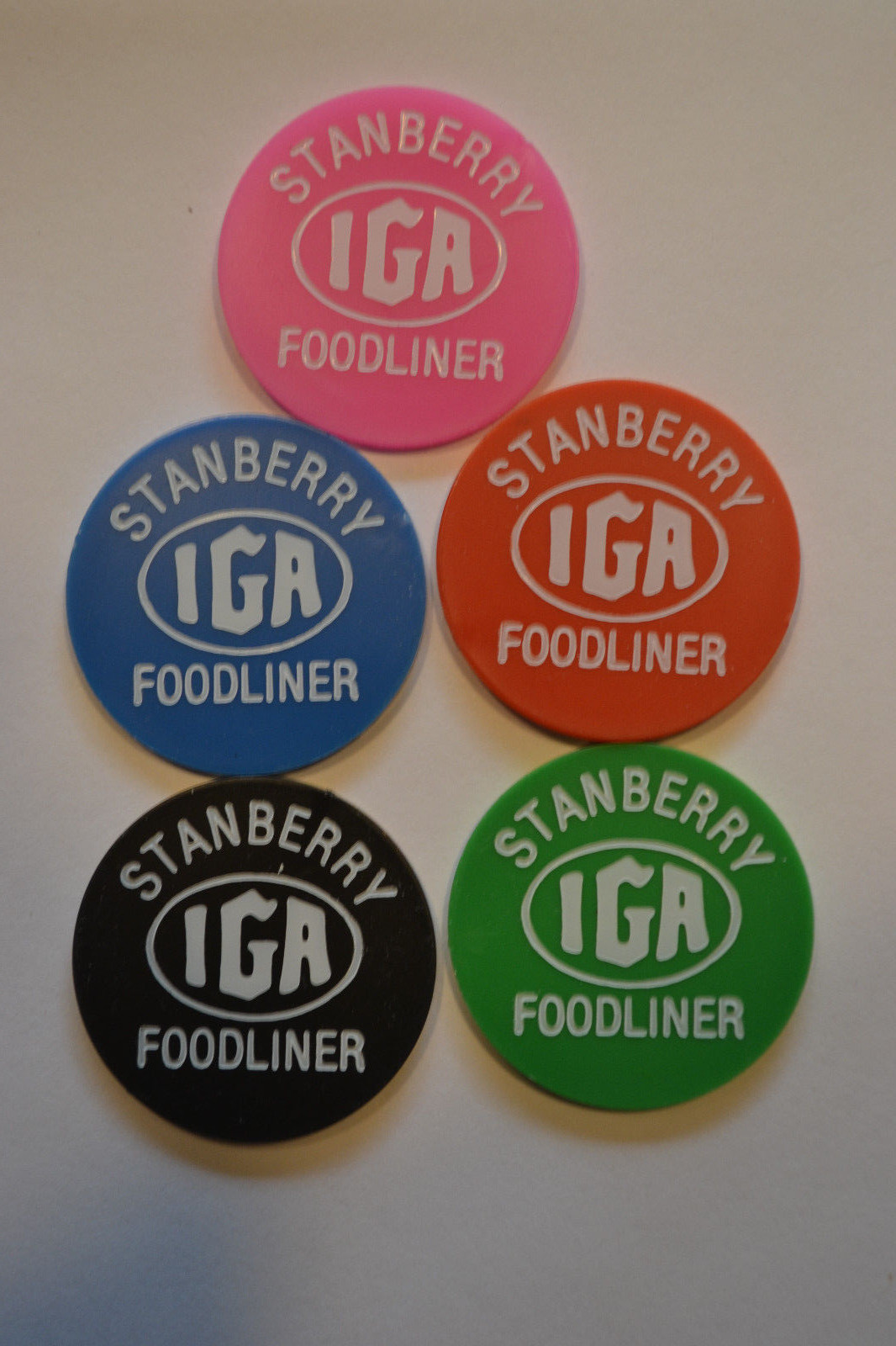 Food Stamp Tokens Set (5) IGA FOODLINER, STANBERRY, MISSOURI | eBay