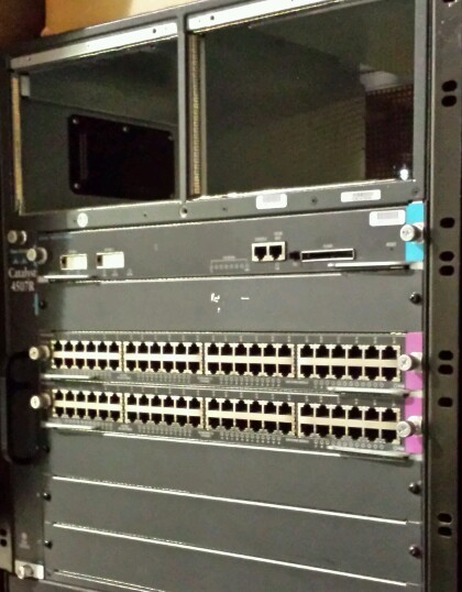 Cisco 4500 4507R Chassis PLUS (2x) WS-X4148-RJ45V & (1x) WS-X4515 Sup ...