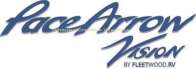 " PACE ARROW VISION" RV Graphic Blue & Grey Lettering Decal 57" X 20 ...