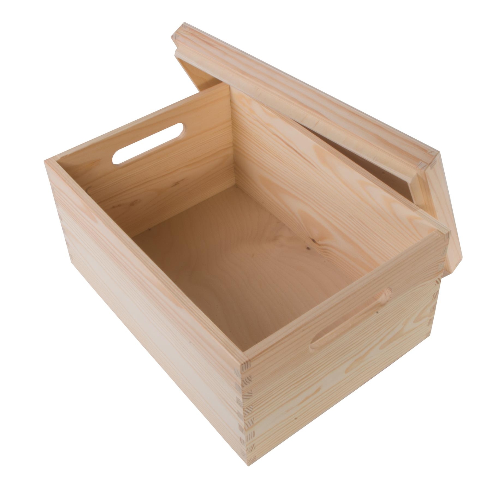 Large Deep Wooden Box With Detachable Lid |35x25x18.5cm|Toy Chest ...