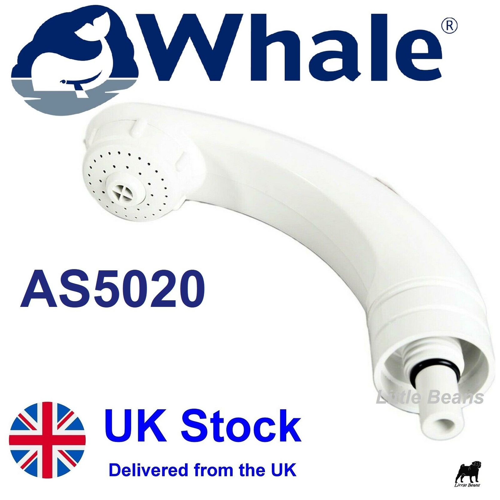 WHALE Elegance Tap Short Spout Shower White Caravan Motorhome Boat ...