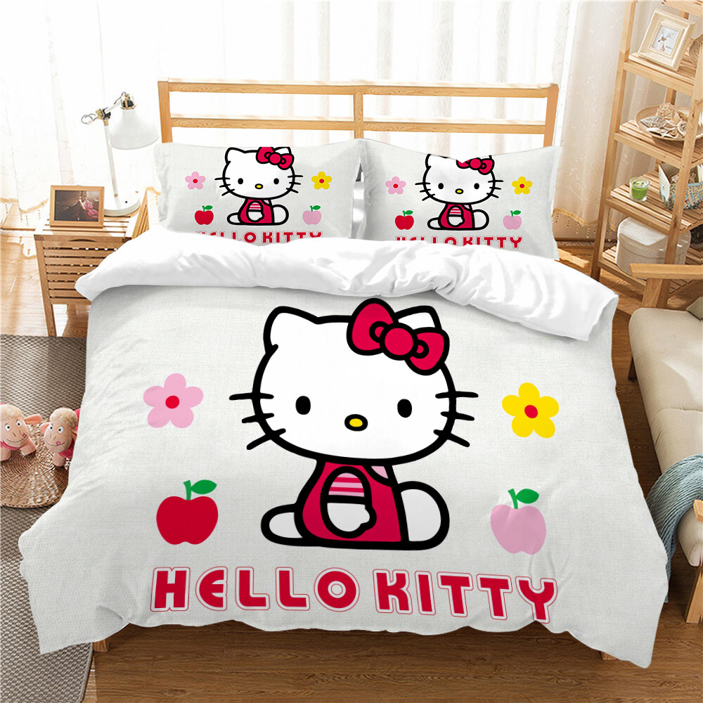 Hello Kitty Bedding Sets Highend Doona Quilt Cover Soft Bedroom Decor ...