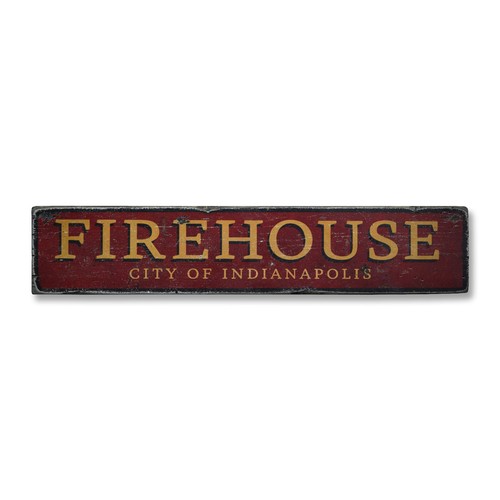 City Firehouse, Custom Fire Dept. - Rustic Distressed Wood Sign | eBay