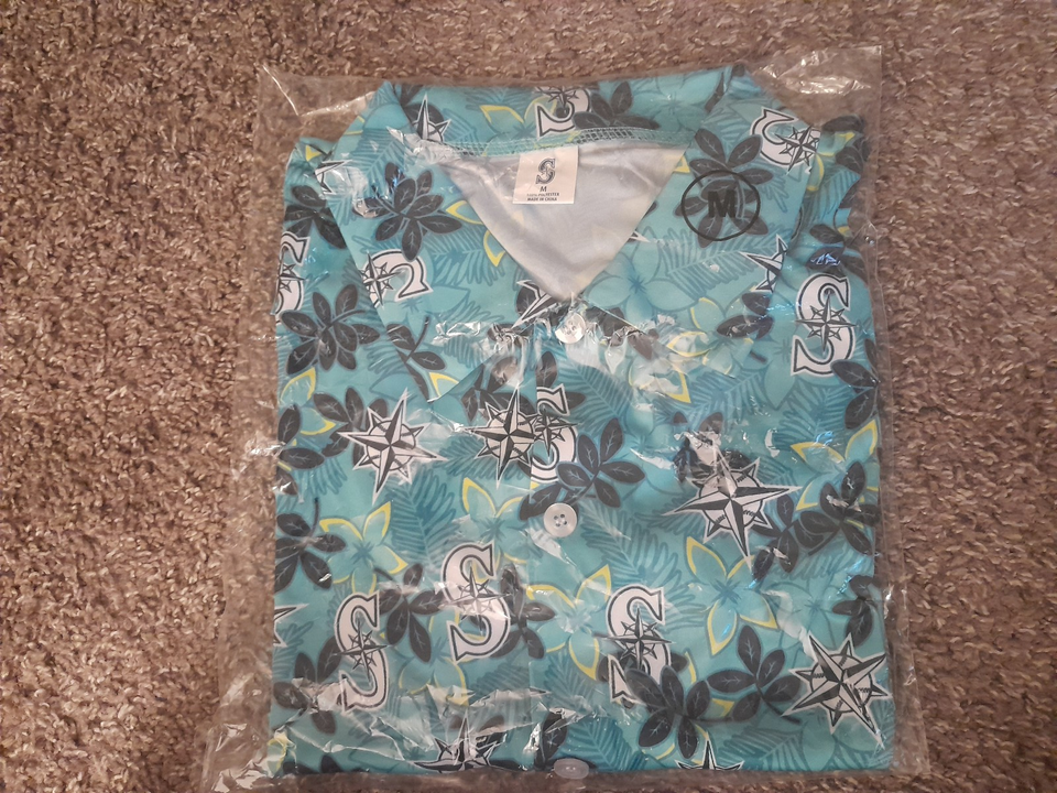 2025 Seattle Mariners Aloha Hawaiian Shirt SGA 8/2/25 Medium Brand New ...