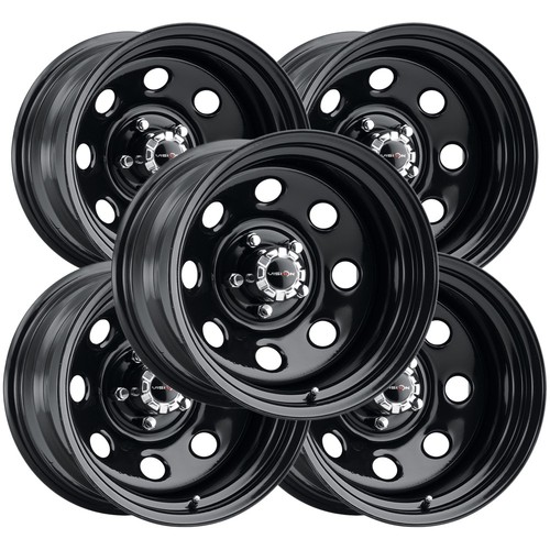 (Set of 5) Vision 85 Soft 8 16x7 5x4.5" +0mm Gloss Black Wheels Rims 16 ...