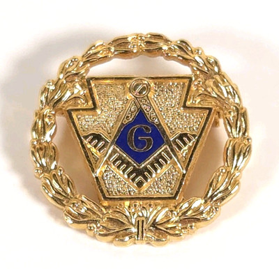 Vintage Freemason Pin Wreath Masonic Grand Lodge of Pennsylvania Pin ...