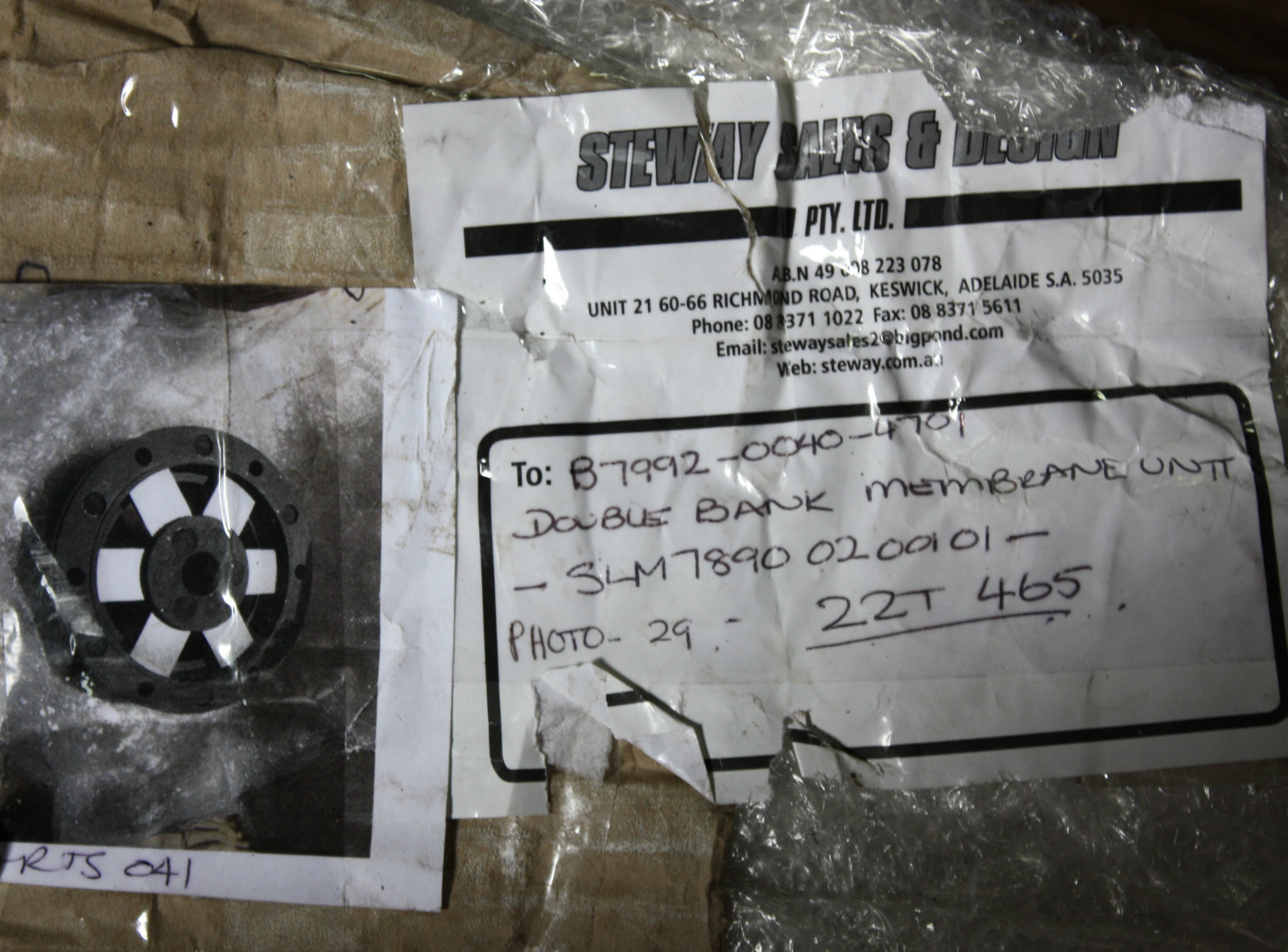 Metastream Membrane Coupling Part No 87992-0040-4701 OD171 ID27 BCD150 ...