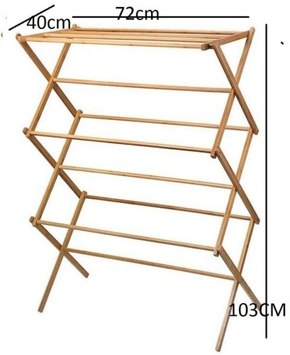 Classic Vintage Traditional BAMBOO WOOD Folding Clothes Airer Horse 2,3 ...