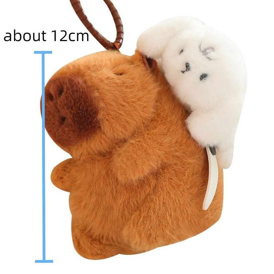 Keyring Capybara Keychain Cartoon Guinea Pig Doll Gift Kapibala Plush ...