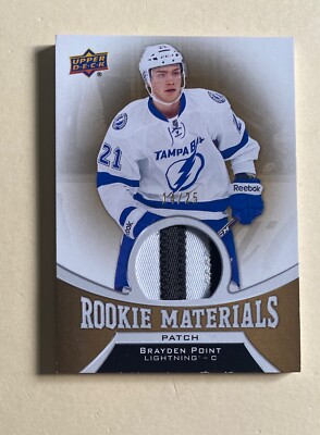 2016-17 Upper Deck Rookie Materials Patch #RMBP Brayden Point /25 RC # ...