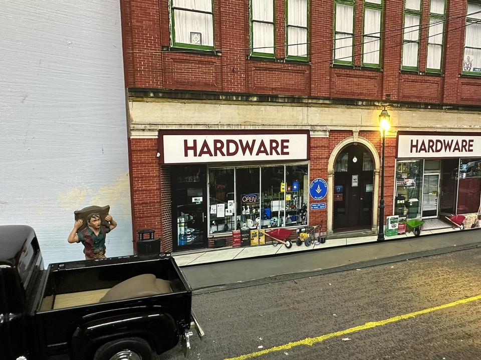 O Scale HARDWARE STORE - Building Flat/ front w/LED - scratch built ...