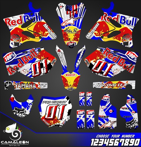 2002-2014 Yamaha YZ 125 YZ 250 Graphics kit Decal Kit Stickers ...