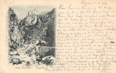 Italy 1899 Burg Karneid Eggenthal Castle vintage postcard C311 | eBay