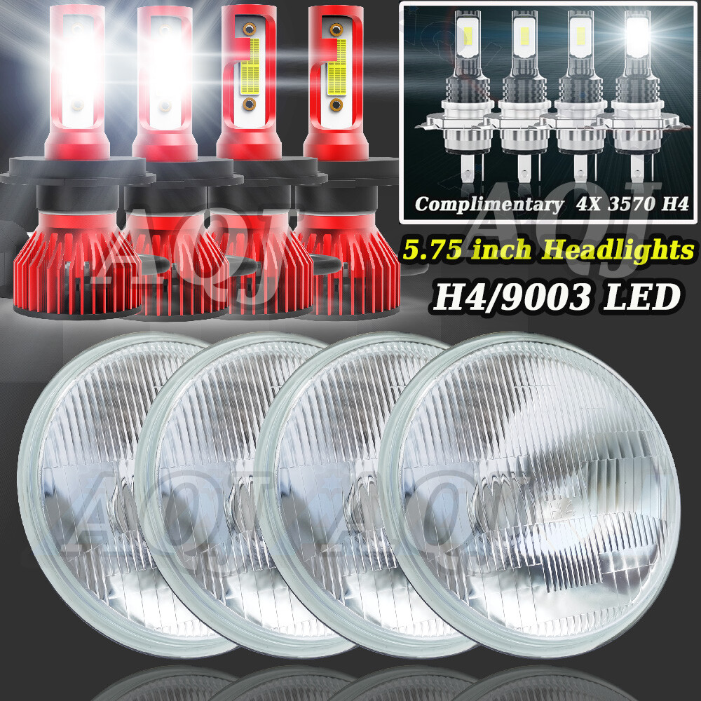 4pcs 5.75" white LED Headlights H5001 H5006 High/Low for Buick Electra ...