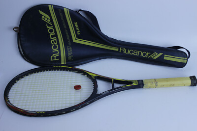 RUCANOR Tennis racket Pro 80s Carbon Graphite Flame Mid Size with Cover ...