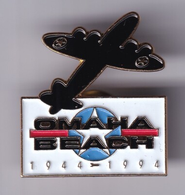 RARE PINS PIN'S .. ARMEE ARMY DEBARQUEMENT D-DAY 1944 AVION OMAHA BEACH ...