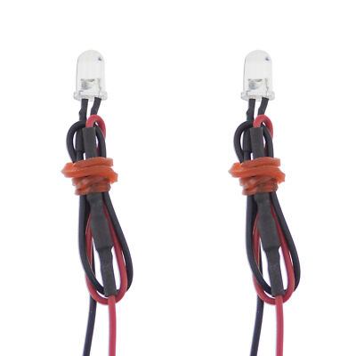 2x 12v 5mm LED Diode Blue Motorcycle Turn Signal Accent with inline ...