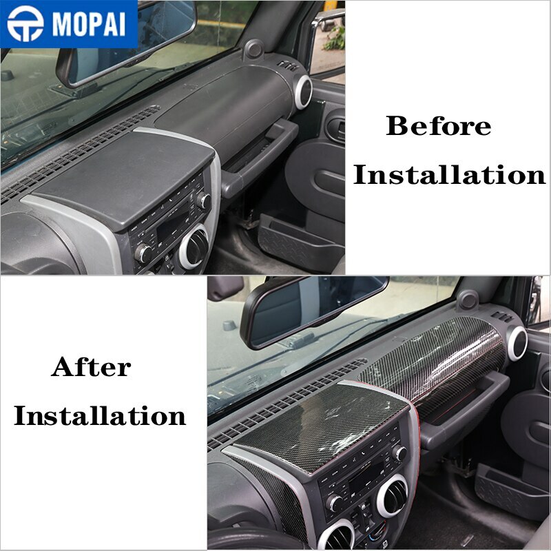 Center Console Panel & Copilot Handle Decor Stickers For Jeep Wrangler ...