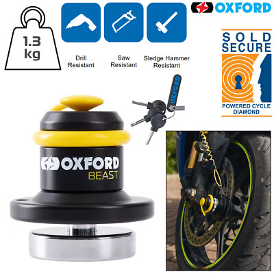 Oxford Beast LK121 High Security Disc Lock Motorcycle Bike Sold Secure ...