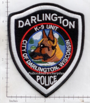 Wisconsin - Darlington K-9 Unit WI Police Dept Patch - Canine | eBay