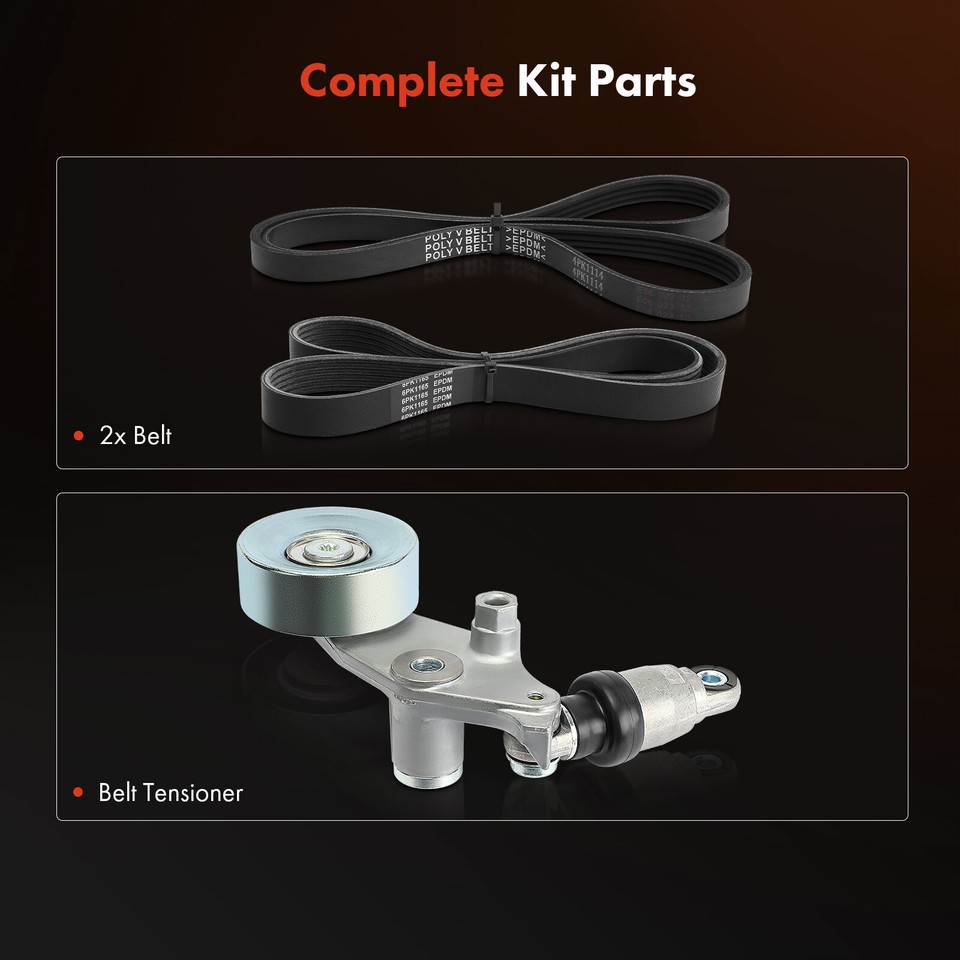 3Pcs Serpentine Belt Drive Component Kit for Honda Odyssey 2002-2004 3 ...