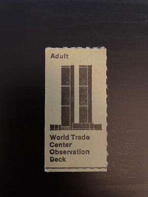 NYC World Trade Center Observation Deck Adult Ticket Stub Pre 9/11 | eBay