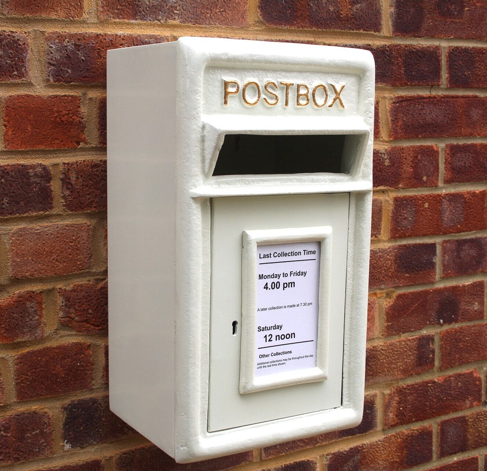 Royal Mail Postbox Cast Iron Letter Box Pillar Option on Stand/Wall ...
