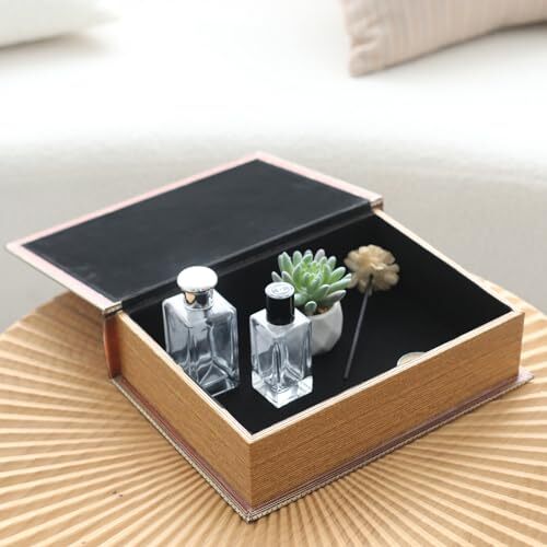 Vintage Style Decorative Faux Leather Fake Book Box - Elegant Storage ...