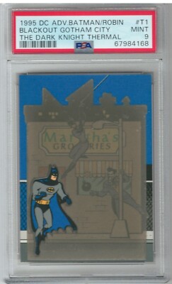 PSA Mint 9 1995 SkyBox The Adv of Batman Blackout Gotham City Thermal ...