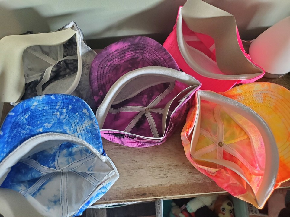 Vintage New Deadstock 80s 90s Otto Rainbow Neon Cap Hat Nylon Zipback ...