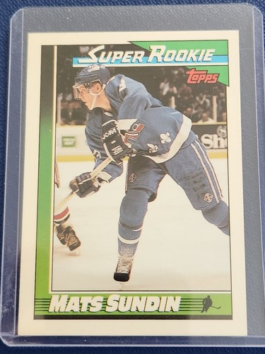 1991-92 TOPPS MATS SUNDIN SUPER ROOKIE CARD #12 QUEBEC NORDIQUES RC | eBay