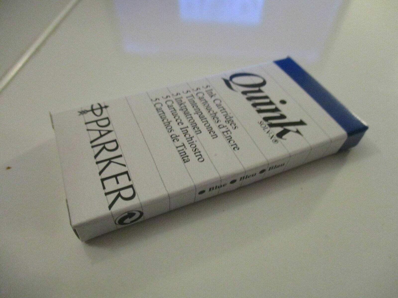 Parker Quink Fountain Pen Cartridges Solv X Blue Ink New In Box | eBay