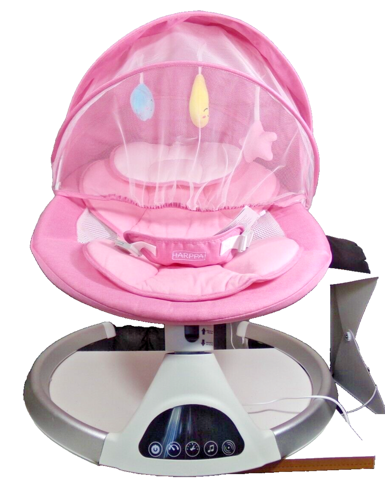 HARPPA Electric Portable Baby for Infant, Pink, Swing 5 speed w/ Music ...