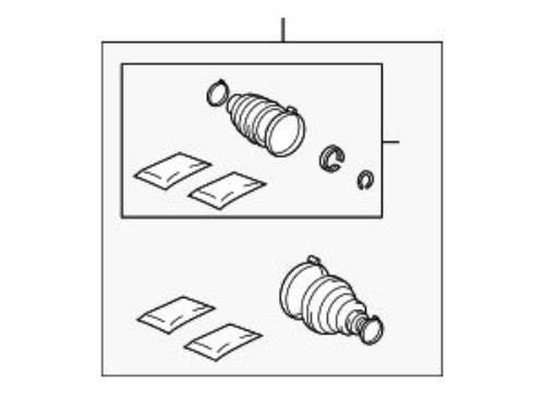 OEM TOYOTA TACOMA CV AXLE BOOT KIT 04428-04010 IN AND OUTBOARD 4WD 2005 ...