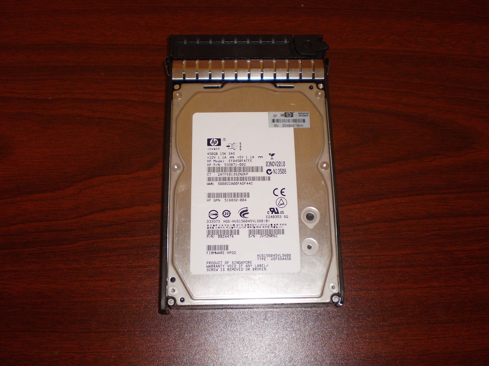 AP871A,583717-001 HP M6612 450GB 6G SAS -15K 3.5IN HDD | eBay