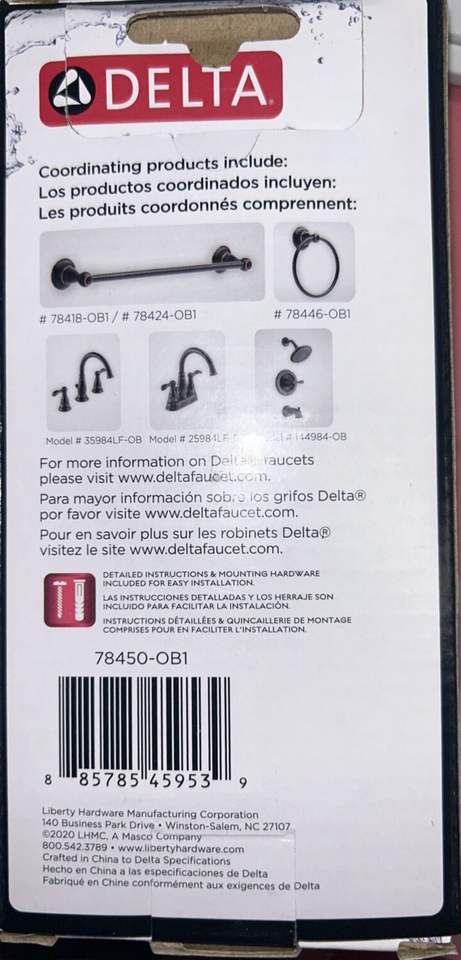 Delta Porter 78450-OB1 TOILET PAPER HOLDER OIL RUBBED BRONZE FINISH | eBay