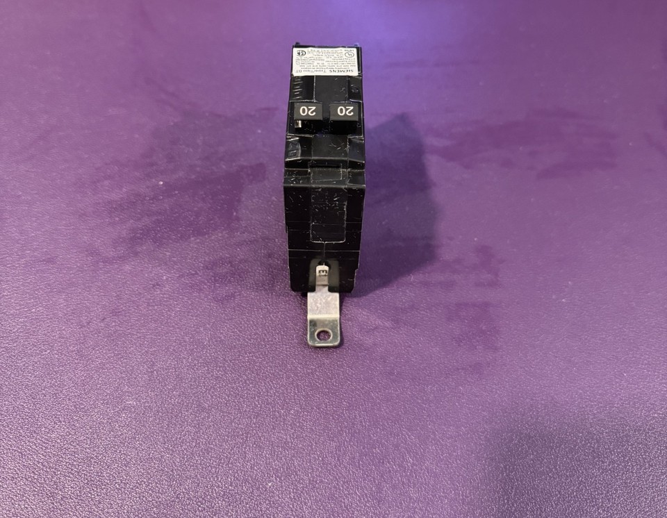 Siemens B2020 20/20 Amp 1-Pole Duplex Tandem Bolt-On Circuit Breaker BT ...